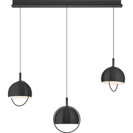 HELL h&ouml;llisch gutes Licht LED Pendelleuchte &raquo;HOOP&laquo; LED-Modul 1 Stk. Warmwei&szlig; B-Link Fernbedienung, Stufenlos h&ouml;henverstellbar schwarz 3, 1 Stk.