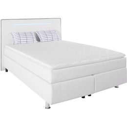 Collection AB Boxspringbett &raquo;London, inklusive Topper und Kissen, mit LED-Beleuchtung&laquo; Boxspringbett erh&auml;ltlich in 90cmx200cm, 140cmx200cm & 