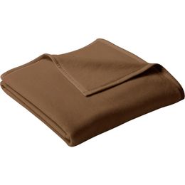 Biederlack Wohndecke &raquo;Cotton Home&laquo; im Uni Design, Kuscheldecke braun Baumwolle, Polyacryl B/L: 150cm x 220cm