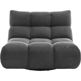 Home Affaire 1,5-Sitzer &raquo;Cozy Bubble, 360&deg; drehbarer Sessel, Breite 107 cm&laquo; mit eleganter Steppung, Rundumbezug & weicher Polsterung grau 95% 