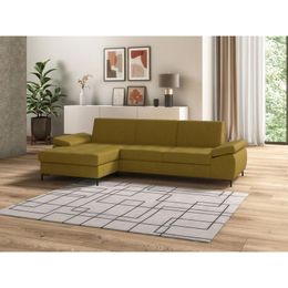 DOMO collection Ecksofa &raquo;Capelo, komfortabel, klare Linien zeichnen dieses Design aus, L-Form&laquo; mit Armteilverstellung, wahlweise mit Bettfunktion, 