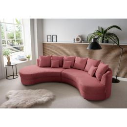 Home Affaire Ecksofa &raquo;Lazio modern und bequem, schmale Armlehnen, tolle Detailverarbeitung&laquo; zwei verschiedene Fu&szlig;farben w&auml;hlbar rot 93% Polyester, 7% 