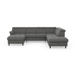 Sit & More sit&more Wohnlandschaft &raquo;Marano U-Form&laquo; inklusive Kopfteilverstellung, optional Schlaffunktion & Bettkasten grau 98% Polyester, 2% Polyamid B/H/T: 