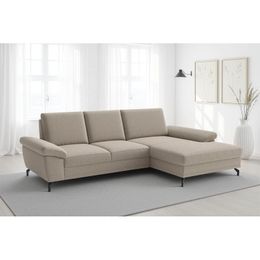 Sit & More sit&more Ecksofa &raquo;Chelsea L-Form, B: 264 cm, mit Armteil-& Sitztiefenverstellung&laquo; optional Schlaffunktion und Bettkasten beige 95% Polyester, 5% 