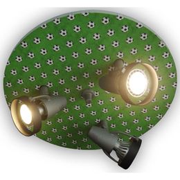 Niermann Deckenleuchte &raquo;Strahler-Fu&szlig;b&auml;lle&laquo; GU10 1 Stk. Kinderzimmer, Kinderlampe grau 3, H: 15cm, 1 Stk.