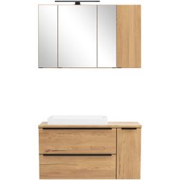 Welltime Badm&ouml;bel-Set &raquo;MAILAND, 2 Metall-Vollausz&uuml;ge mit Softclose&laquo; Ma&szlig;e (B/H/T): ca. 105/200/47 cm MDF B/H/T: 105cmcm x 200cmcm x 47cmcm