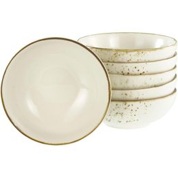Creatable M&uuml;slischale &raquo;Nature Collection, Schalen-Set, 6-tlg.&laquo; 6 aus Steinzeug Naturverbundenes Design, Einzigartige Oberfl&auml;che beige Steinzeug B/H/L: