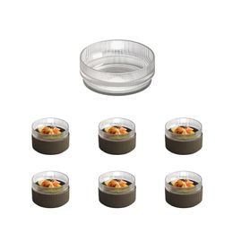 APS Schale &raquo;THE GRID&laquo; 6 aus Glas Glas, &Oslash; 14 cm, H&ouml;he 5,5 cm, 450 ml, stapelbar, mikrowellengeeignet transparent Glas &Oslash; 14cm