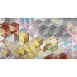 ARCHITECTS PAPER Fototapete &raquo;Atelier 47 Vintage Diamond 1&laquo; 3D-Optik glatt Vlies, Wand, Schr&auml;ge, Decke gelb Vlies B/L: 5m x 2,7m