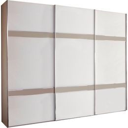 Wiemann Schwebet&uuml;renschrank &raquo;Rialto&laquo; hochwertige Glasfront mit Querriegeln wei&szlig; B/H/T: 278,9cm x 236cm x 67cm, T&uuml;ren: 3 Stk.