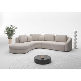 Sit & More sit&more Ecksofa &raquo;Jazz L-Form&laquo; In weiteren Gr&ouml;&szlig;en erh&auml;ltlich beige 95% Polyester 5% Polyamid B/H/T: 303cm x 88cm x 274cm, Microfaser, langer Schenkel 