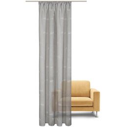 GERSTER Gardine &raquo;Nelli&laquo; Kr&auml;uselband 1 Stk. tlg. Fertigschal - nature line grau Wirkware, Polyester 245cm, Kr&auml;uselband, 140cm