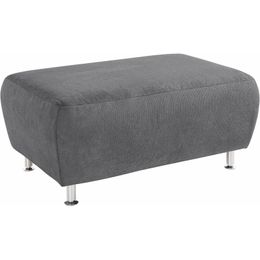 Home Affaire Hocker &raquo;Manhattan&laquo; in drei Bezugsqualit&auml;ten grau Struktur (100% Polyester);Flachgewebe (90% Polyester, 10% Polyamid);Luxus-Microfaser (