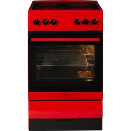 Amica Elektro-Standherd &raquo;SHC 11506 R&laquo; Steam Clean Komfortables Kochen und Backen mit &uuml;bersichtlicher Handhabung rot Restw&auml;rmeanzeige am Kochfeld unterst&uuml;tzt