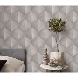 Fashion for walls Vliestapete &raquo;Prisma&laquo; 3D-Optik gepr&auml;gt Phthalate frei grau B/L: 0,53m x 10,05m, Rollen: 1