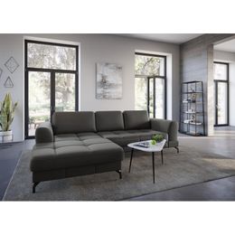 Sit & More sit&more Ecksofa &raquo;Bendigo L-Form&laquo; inklusive Sitztiefenverstellung, Bodenfreiheit 12 cm, in 2 Fu&szlig;farben braun B/H/T: 284cm x 84cm x 175cm, NaturLEDER ,