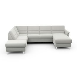 Sit & More sit&more Wohnlandschaft &raquo;Palmera U-Form, B: 308 cm&laquo; optional Schlaffunktion & Bettkasten, Federkern silber 100% Polyester B/H/T: 308cm x 89cm x 212cm,