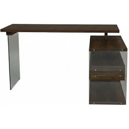 Jahnke Eckschreibtisch &raquo;LUX C 15 E&laquo; Eckschreibtisch,Glas,wechselseitig montierbar,2 Schubladen,B:145 cm braun B/H/T: 145cm x 76,2cm x 100cm