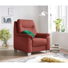 Sit & More sit&more Sessel &raquo;Boccaccio&laquo; inklusive Federkern und Kopfteilverstellung orange Kunstleder SOFTLUX ;Luxus-Microfaser (90% Polyester, 10% Polyamid);