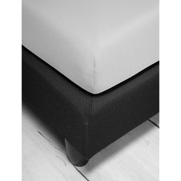 Irisette Spannbettlaken &raquo;Jupiter 8&laquo; aus Baumwolle, f&uuml;r Matratzen bis 25 cm H&ouml;he, Bettlaken, Spannbetttuch grau Mako-Jersey, Obermaterial: 100% Baumwolle B/L: 