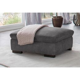 OTTO home Stauraumhocker &raquo;Alberto&laquo; gross, mit Stauraum grau 100% Polyester;Microfaser in Antiklederoptik (100% Polyester);Luxus-Microfaser 