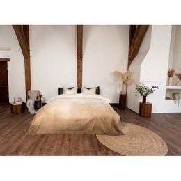 Kayori Bettw&auml;sche &raquo;Rifu&laquo; 2 Stk. Hergestellt aus GOTS-zertifizierter Bio-Baumwolle beige Mako-Satin, Obermaterial: 100% Baumwolle B/L: 155cm x 220cm, 1