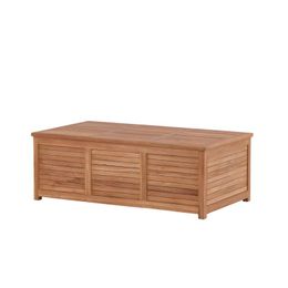 Truhe &raquo;Trento, Teakholz-Kissenbox, belastbar bis 150 kg&laquo; Aufbewahrungsbox, Edelholz natur, witterungsbest&auml;ndig, sitzf&auml;hig braun B/H/T: 130cm x 46cm x 