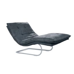 W.Schillig Relaxliege &raquo;daily dreams&laquo; in Waffelkissen-Optik, wahlweise mit Motor, silber matt, in 2 Breiten blau Longlife Xtra-Leder Z69: Das 