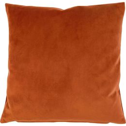 G&ouml;zze Dekokissen &raquo;Duval&laquo; mit Rei&szlig;verschluss, Kissenh&uuml;le ohne F&uuml;llung, 2 St&uuml;ck orange Polyester B/L: 60cm x 60cm, 2 Stk.