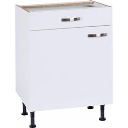 KOCHSTATION Unterschrank &raquo;KS-Cara&laquo; Breite 60 cm, mit Vollauszug und Soft-Close-Funktion wei&szlig; wei&szlig;, B/H/T: 60cm x 87cm x 58,4cm, Schubladen: 1 Stk. 
