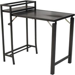 Merxx Gartentisch &raquo;Balkonklapptisch&laquo; 1 Stk. tlg. Tischplatte aus Aluminium, Tischplatte abklappbar grau Aluminium B/H/T: 60cm x 87,5cm