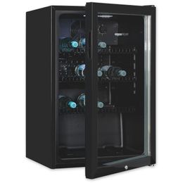 Exquisit Getr&auml;nkek&uuml;hlschrank &raquo;GKS120-GT-160C schwarz&laquo; 84 cm hoch 54 cm breit klein,kompakt,dekorativ, &uuml;berall platzierbar f&uuml;r immer k&uuml;hle Getr&auml;nke 