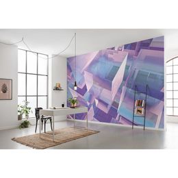 Komar Fototapete &raquo; Vlies Fototapete - Holographicubical - Gr&ouml;&szlig;e 350 x 250 cm&laquo; bedruckt glatt lila Vlies B/L: x 2,5m, Rollen: 7