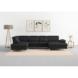 Sit & More sit&more Wohnlandschaft &raquo;Cabrio U-Form, B: 359 cm, mit Sitztiefen-, Arm- & Kopfteilverstellung&laquo; 3 Nierenkissen, Federkern, optional Schlaffunktion und