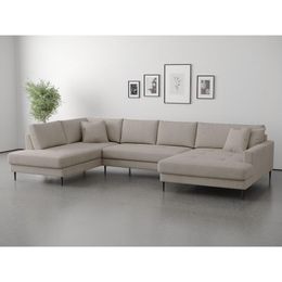 Trends by HG Wohnlandschaft &raquo;Summer&laquo; U-Form, B: 360cm in Cord & Struktur beige 90% Polyester;10% Nylon B/H/T: 360cm x 86cm x 195,5cm, Struktur, 
