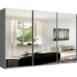 wimex Schwebet&uuml;renschrank &raquo;England&laquo; 3-t&uuml;rig, mit vollverspiegelter Schrankfront, in diversen Breiten grau Holzwerkstoff Graphit, B/H/T: 313cm x 236cm x 65cm