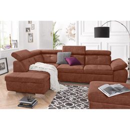 exxpo - sofa fashion Ecksofa &raquo;Spring, super bequem und komfortabel mit Armteil- und Kopfteilfunktion&laquo; aus Luxus-Microfaser +Simply Clean - f&uuml;r 