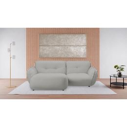 BETYPE Ecksofa &raquo;Be Fluffy&laquo; Softes Sitzgef&uuml;hl, moderne Kedernaht, hochwertiger Bezug silber 100% Polyester B/H/T: 269cm x 87cm x 184cm, Chenille, 