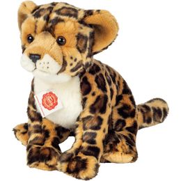 HERMANN TEDDY ORIGINAL Kuscheltier &raquo;Leopard sitzend 27 cm&laquo; zum Teil aus recyceltem Material braun Einheitsgr&ouml;&szlig;e Kuscheltier