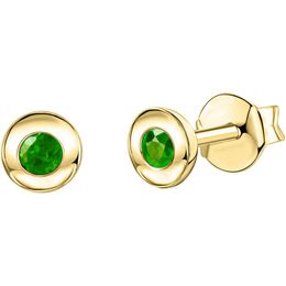 Firetti Damen Paar Ohrstecker &raquo;Schmuck Geschenk, Ohrringe Solit&auml;r, Gold 375&laquo; mit Rubin, Saphir oder Smaragd gold 4,2mm, Gelbgold 375