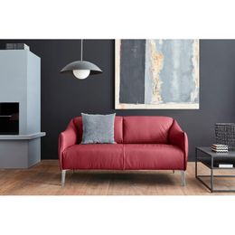 W.Schillig 2-Sitzer &raquo;sally Designsofa, Loungesofa, bequem, schmale Armlehnen, Breite 154cm&laquo; mit Metall-Winkelf&uuml;&szlig;en in Chrom gl&auml;nzend, Breite 154 cm 