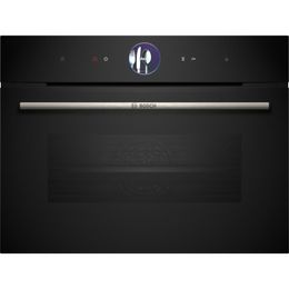 Bosch Dampfbackofen Serie 8 &raquo;CSG7361B1&laquo; mit Teleskopauszug nachr&uuml;stbar Innovativer digitaler Bedienring & praktische Abschaltautomatik schwarz 
