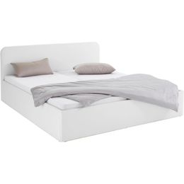 Westfalia Schlafkomfort Polsterbett inkl. Bettkasten bei Ausf&uuml;hrung mit Matratze wei&szlig; Bezug Bett: wahlweise Microfaser (100% Polyester), Strukturstoff (77% Polyester, 23% 