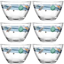 Leonardo Kinderschale &raquo;Weltall BAMBINI AVVENTURA&laquo; 6 Stk. aus Glas BAMBINI AVVENTURA, 12 cm, Kalk-Natron-Glas bunt Glas &Oslash; 12cm