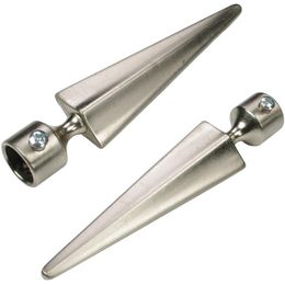 Liedeco Gardinenstangen-Endst&uuml;ck &raquo;Herkules&laquo; f&uuml;r Gardinenstangen &Oslash; 16 mm silber 2 Stk.