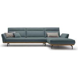 Creation BY ROLF BENZ Ecksofa &raquo;CR.460 Designsofa mit erstklassigem Sitzkomfort&laquo; Sockel in Nussbaum, Winkelf&uuml;&szlig;e in Umbragrau, Breite 338 cm grau 