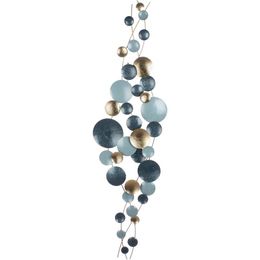 Casablanca by Gilde Wanddekoobjekt &raquo;Wandrelief Turquoise&laquo; blau Metall B/H/T: 32cm x 68cm x 30cm