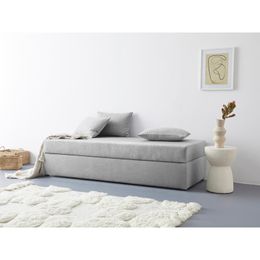 Maintal Polsterliege &raquo;Diana&laquo; grau Liegeh&ouml;he 55cm, Liegefl&auml;che B/L: 83cm x 203cm, kein H&auml;rtegrad, Federkern-Festpolster
