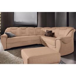 Sit & More sit&more Ecksofa &raquo;Benson L-Form&laquo; wahlweise mit Schlaffunktion braun NaturLeder;Luxus-Microfaser;Luxus-Kunstleder;Primabelle -Microfaser B/H/T: 265cm x