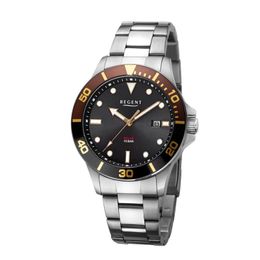 Regent Uhren Regent Damen Solaruhr Armbanduhr, Herrenuhr, Edelstahlarmband, analog, Tag Einheitsgr&ouml;&szlig;e